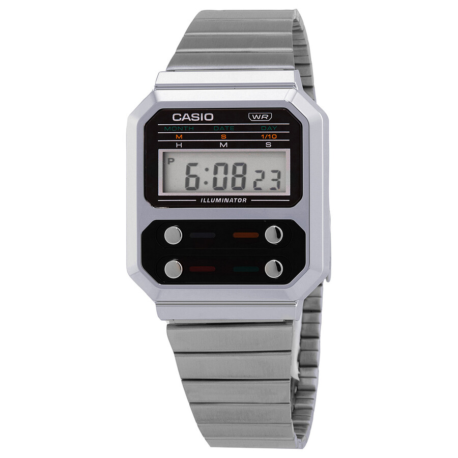Casio Vintage Retro Alarm Quartz Digital Men's Watch A100WE-1A ...