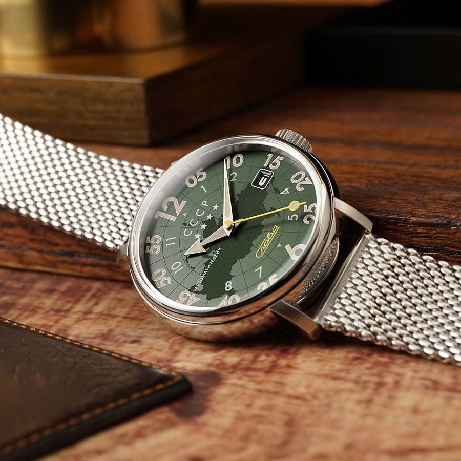 Cccp Hereos Comrade Automatic Green Dial Men's Watch CP-7097-22 ...