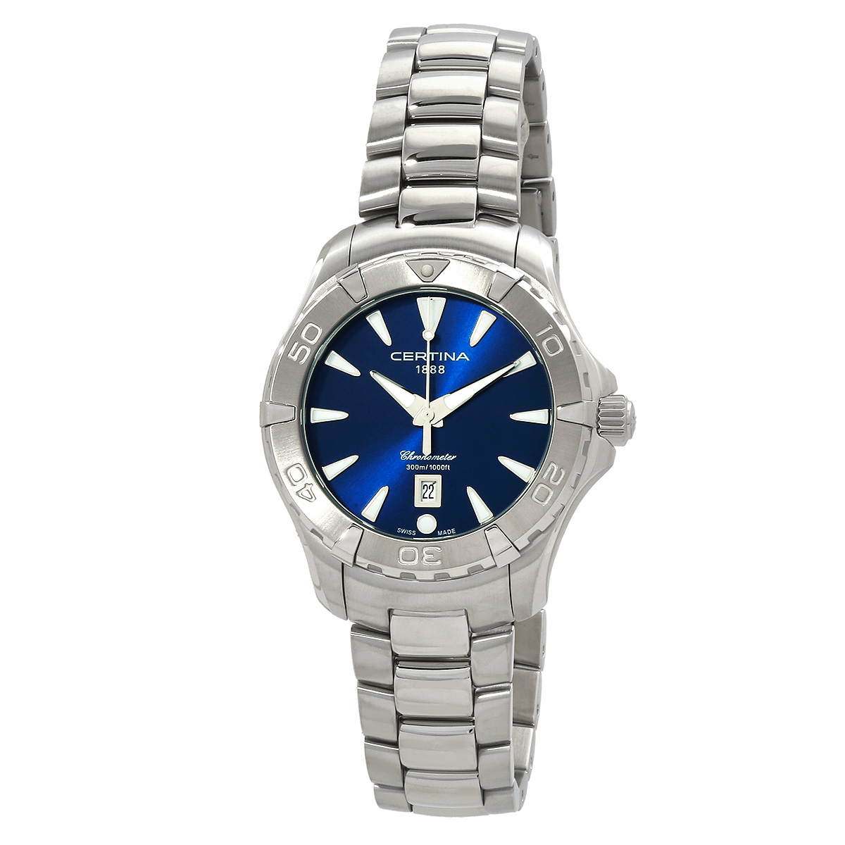 Certina DS Action Quartz Chronometer Blue Dial Ladies Watch ...