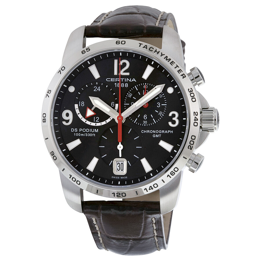 Certina DS Podium GMT Black Dial Men's Watch C0016391605700 C001.639.16.057.00 7612307127873 ...