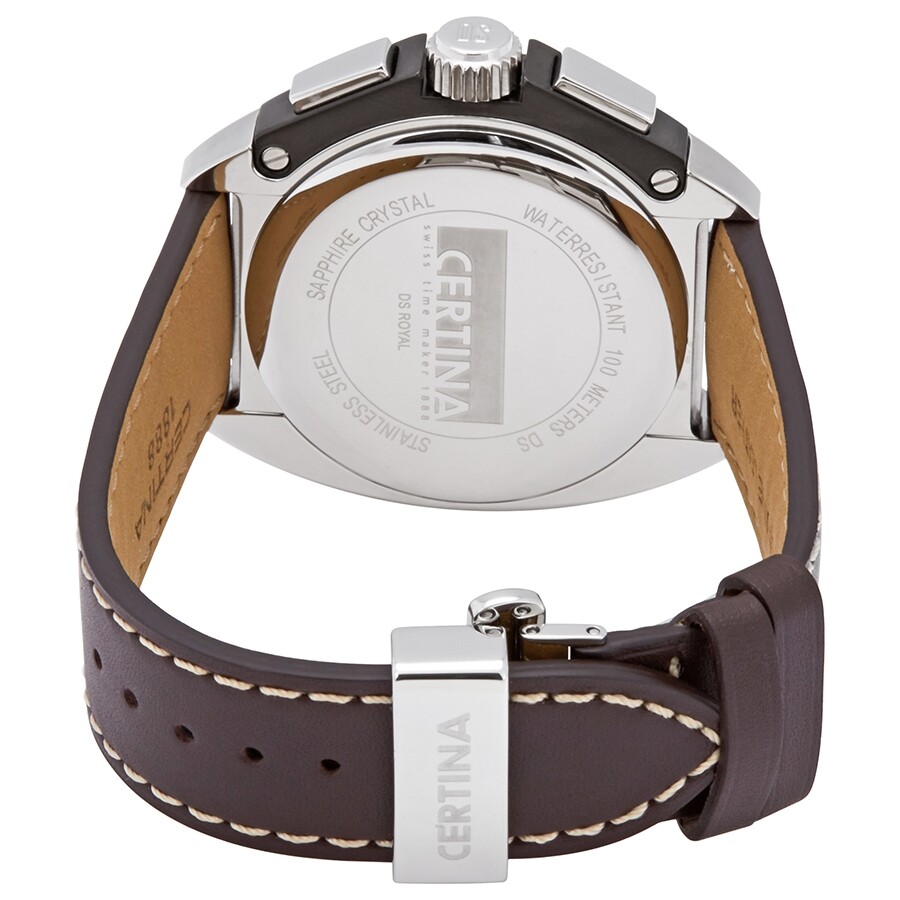 Certina DS Royal Chronograph Quartz Black Dial Men's Watch C010.417.16.051.00 7612307120652 ...