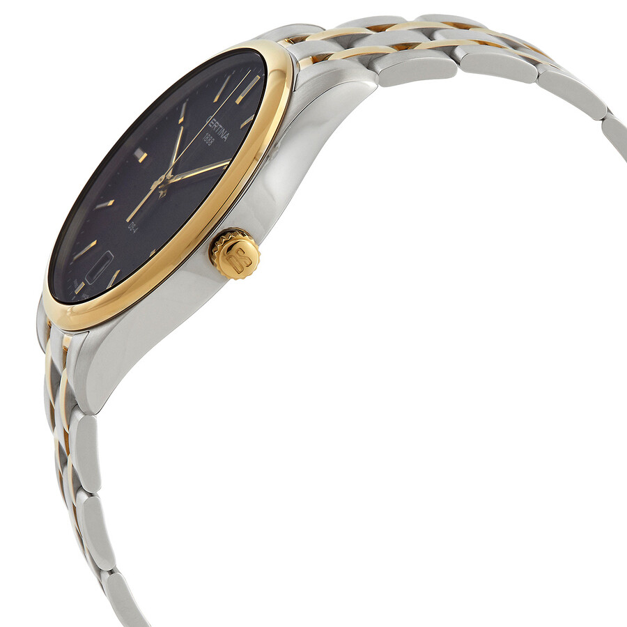 Certina DS-4 Black Dial Two Tone Stainless Steel Men's Watch C022.610 ...