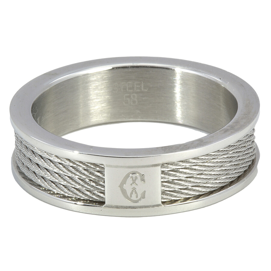 Charriol Forever Stainless Steel Cable Ring, Brand Size 54 (US Size 6. ...