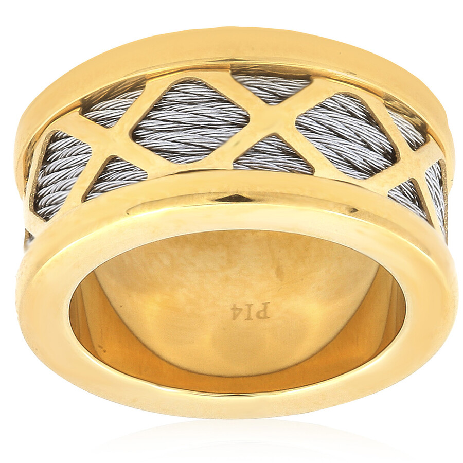 Charriol Forever Steel PVD Yellow Cable Ring, Size 52 02-04-1139-1 ...