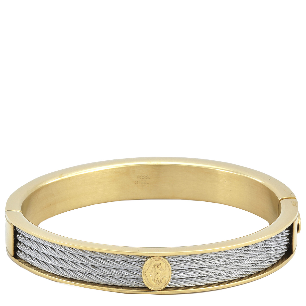 Charriol Forever Yellow Gold PVD Steel Cable Bangle, Size M 04-104-1139 ...