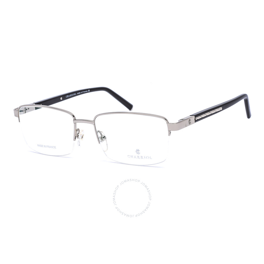 Charriol Mens Silver Tone Pilot Eyeglass Frames Pc75008c0356