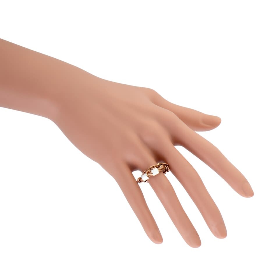 Charriol St. Tropez Stainless Steel and Pink PVD White Enamel Cable and ...