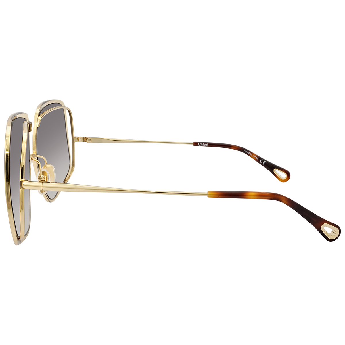 Chloe Grey Gradient Oversized Ladies Sunglasses CH0035SA 001 62 ...