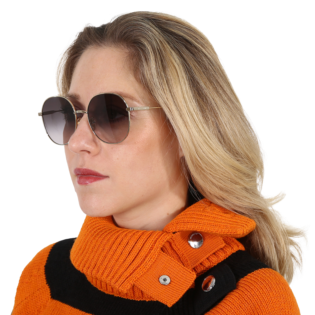 Chloe Grey gradient Round Ladies Sunglasses CH0140SA 001 57 ...