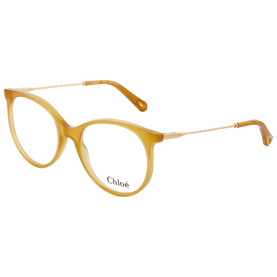 Chloe Ladies Beige Round Eyeglass Frames CE273020853 886895349611 ...