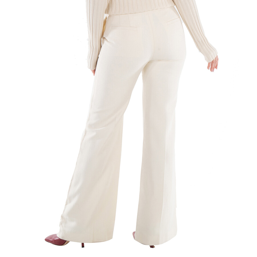 Chloe Ladies Coconut Milk High-Waisted Flared Trousers, Brand Size 34 ...