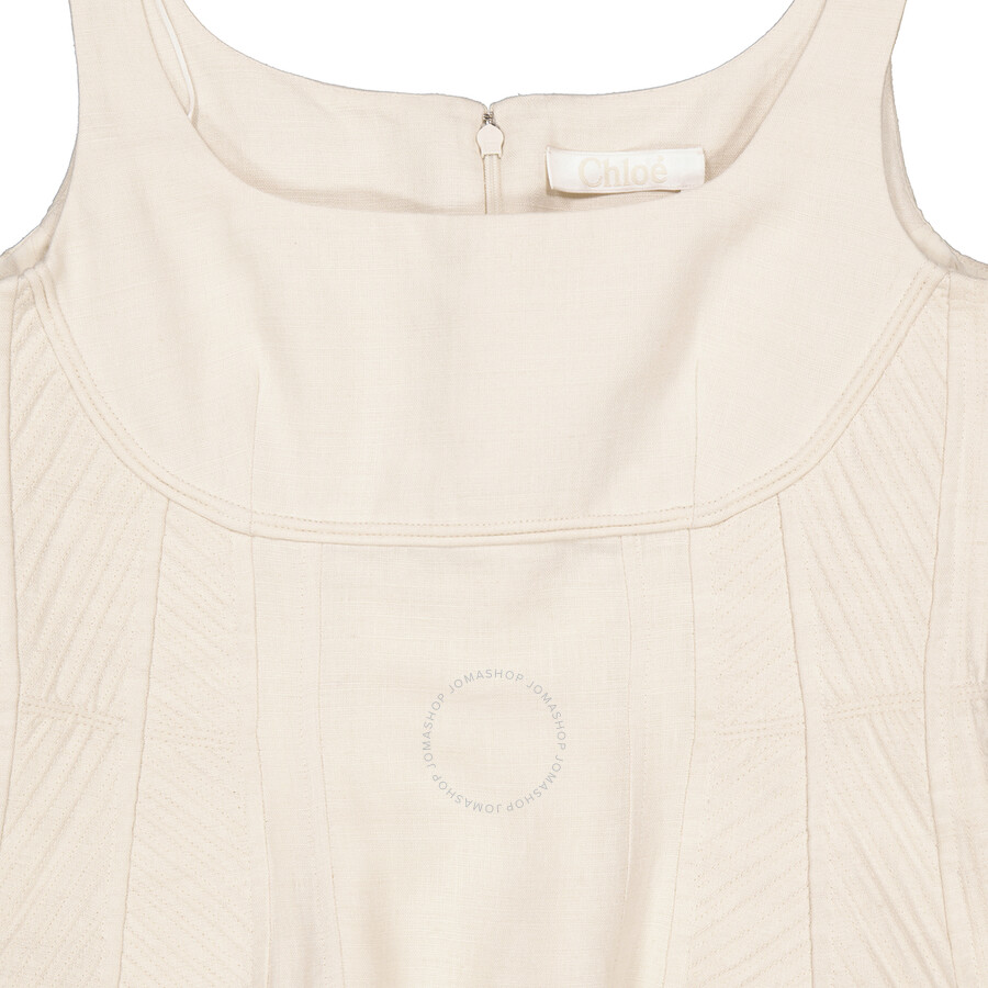 Chloe Ladies Coconut Milk Textured Corset-Inspired Midi-Dress, Brand ...