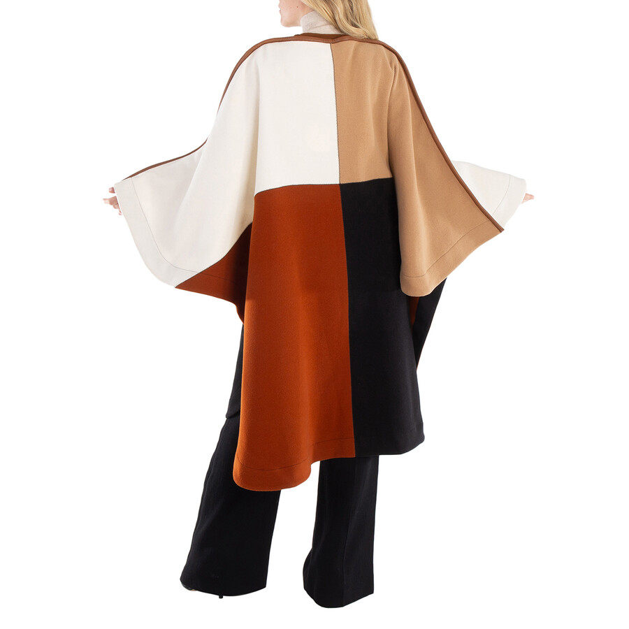 Chloe Ladies Colorblock Wool Blend Long Poncho CHC23AMA38072 ...