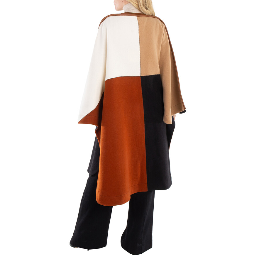 Chloe Ladies Colorblock Wool Blend Long Poncho CHC23AMA38072 ...