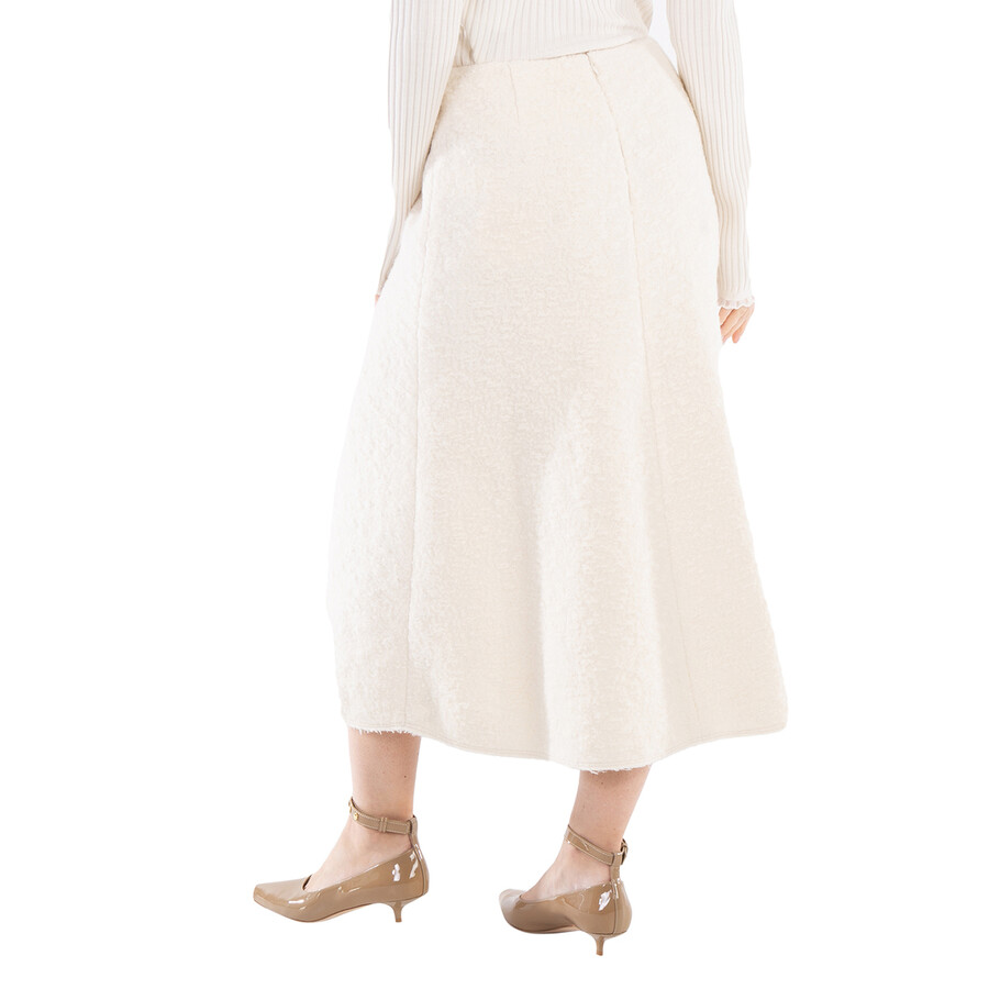 Chloe Ladies Eden White A-Line Boucle Midi Skirt, Brand Size 38 (US ...