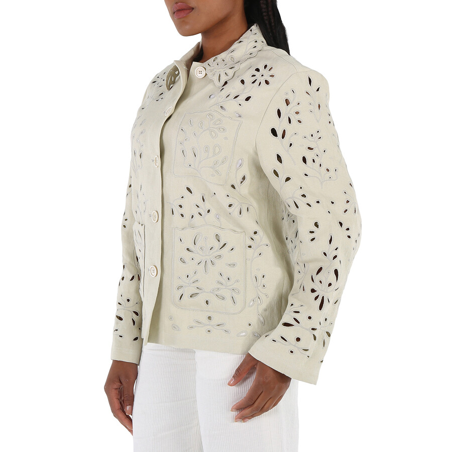 Chloe Ladies Embroidered Overshirt Jacket, Brand Size 38 (US Size 6 ...
