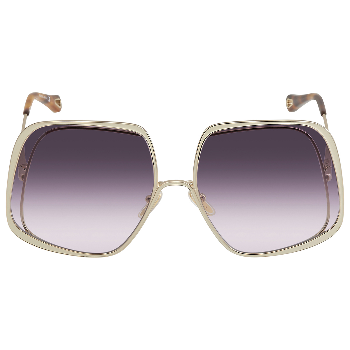 Chloe Violet Gradient Oversized Ladies Sunglasses CH0035S 006 62 ...