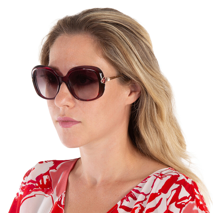 Chopard Brown Gradient Butterfly Ladies Sunglasses SCH314S 06F6 57 190605359860 - Sunglasses ...