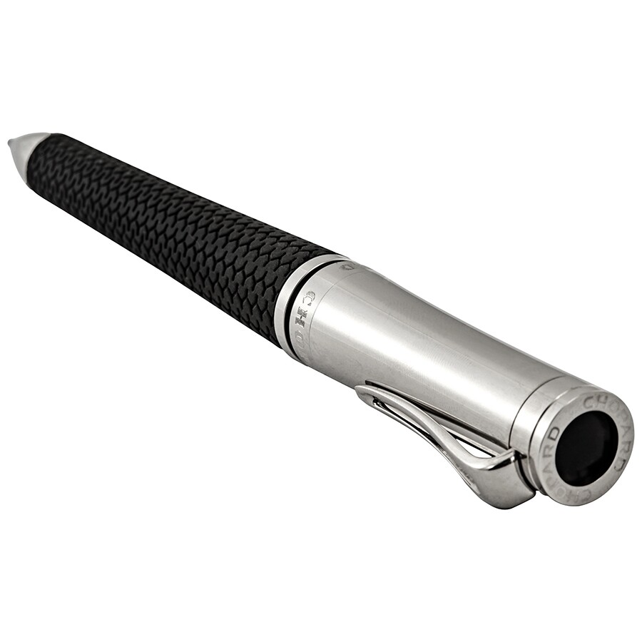 Chopard Classic Racing Black Rubber / Palladium Plated Ballpoint Pen ...