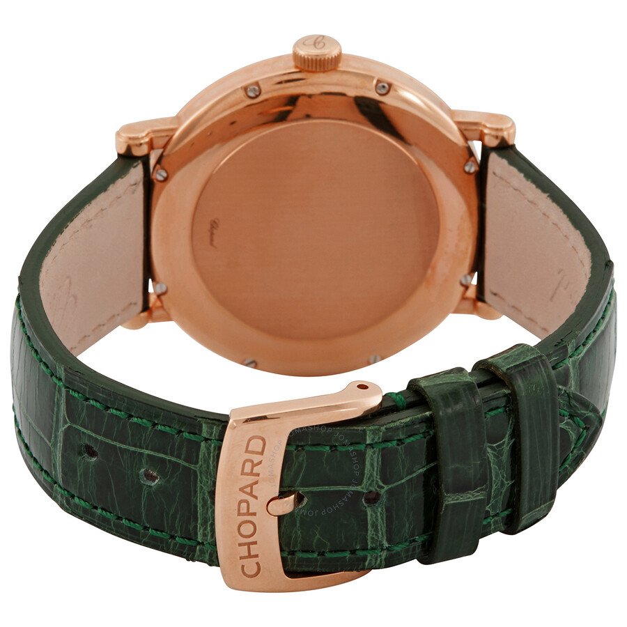Chopard Classic Automatic Green Dial 18kt Rose Gold Ladies Watch 163154 ...