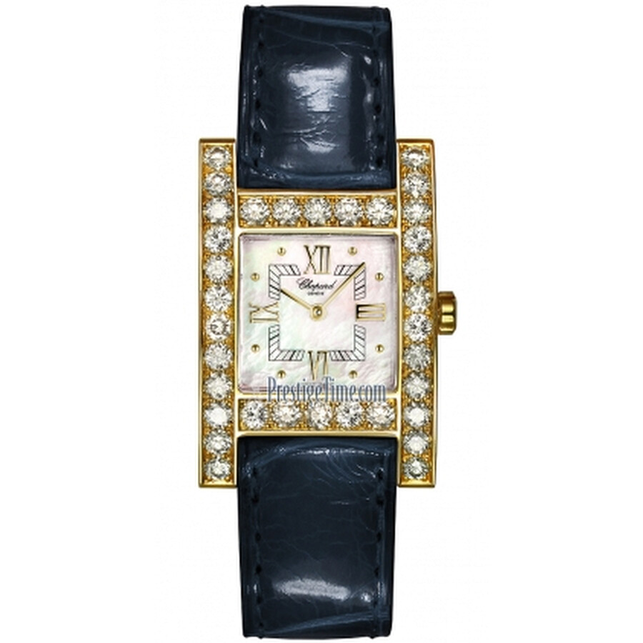 Chopard H Watch Mother of Pearl Dial Alligator Blue Leather Laides ...