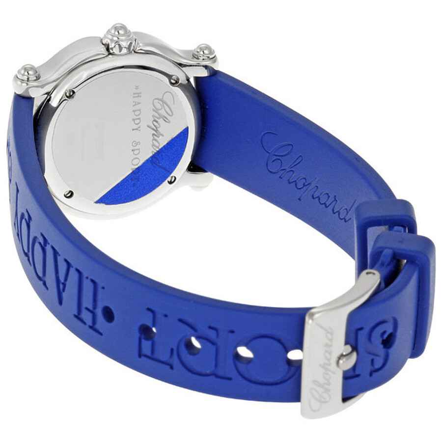 Chopard Happy Beach Jeweled Fish Steel Blue Mini Ladies Watch 27/8923 ...