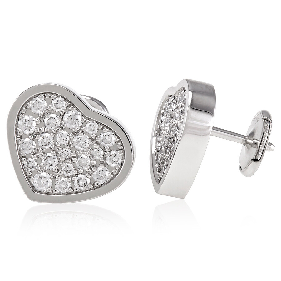 Chopard Happy Hearts White Gold Diamonds Earrings 839482-1901 - Jewelry - Jomashop