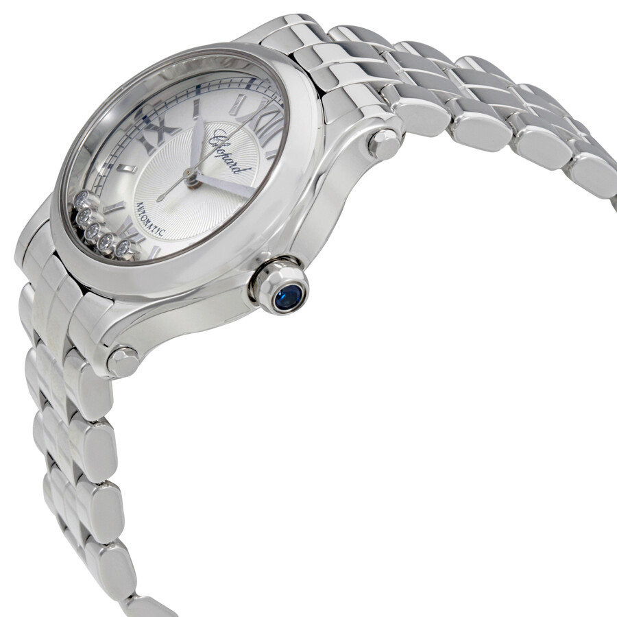 Chopard Happy Sport Automatic Silver Dial Ladies Watch 278573-3002 ...