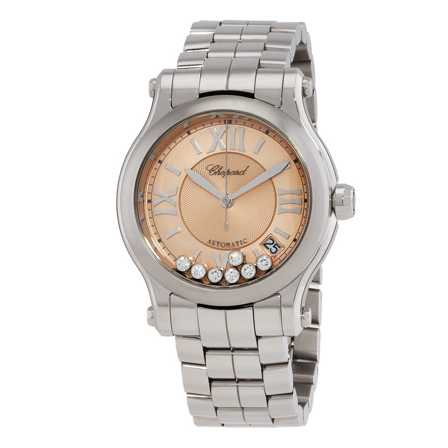 Chopard Happy Sport Pink Dial Ladies Watch 278559-3025 - Watches, Happy ...