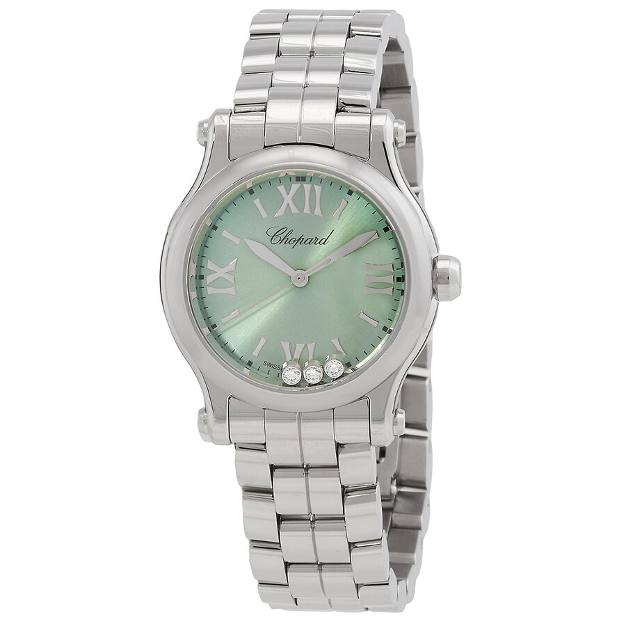 Chopard Happy Sport Quartz Green Dial Ladies Watch 278590-3013 ...