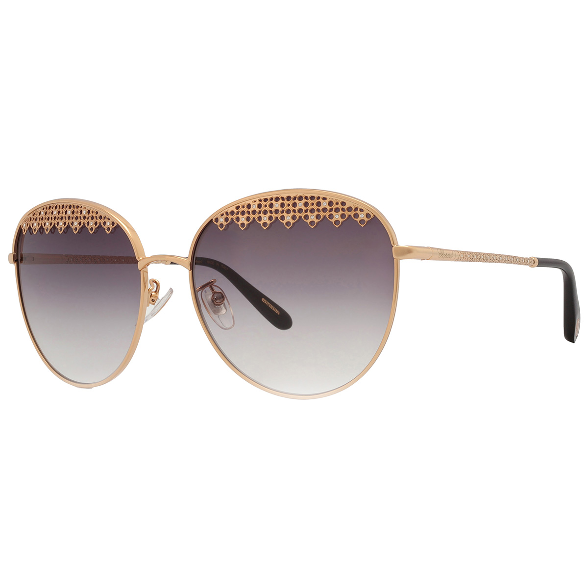 Chopard Smoke Dark Grey Gradient Oval Ladies Sunglasses SCHF75S 0300 59 ...