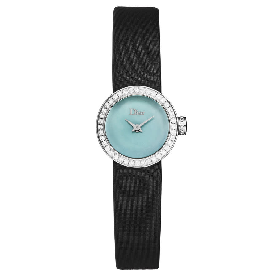 Dior Christian Dior La D De Dior Diamond Green Dial Ladies Watch ...