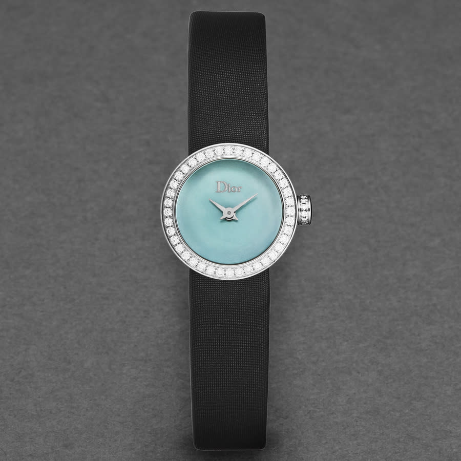 Dior Christian Dior La D De Dior Diamond Green Dial Ladies Watch ...