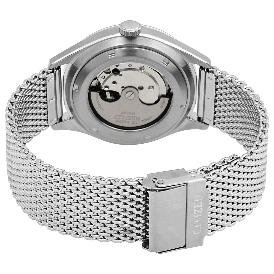 Citizen Automatic Silver Dial Stainless Steel Mesh Men's Watch NH8390 ...