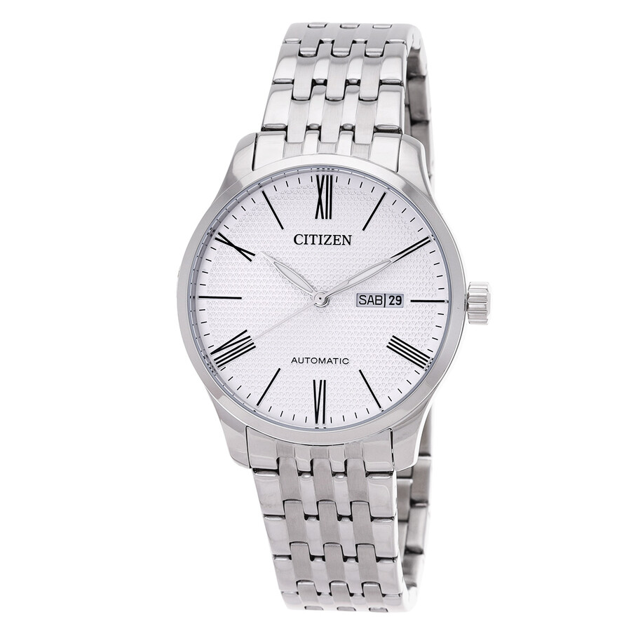 Citizen Automatic White Dial Watch NH8350-59A 4974374259646 - Watches - Jomashop