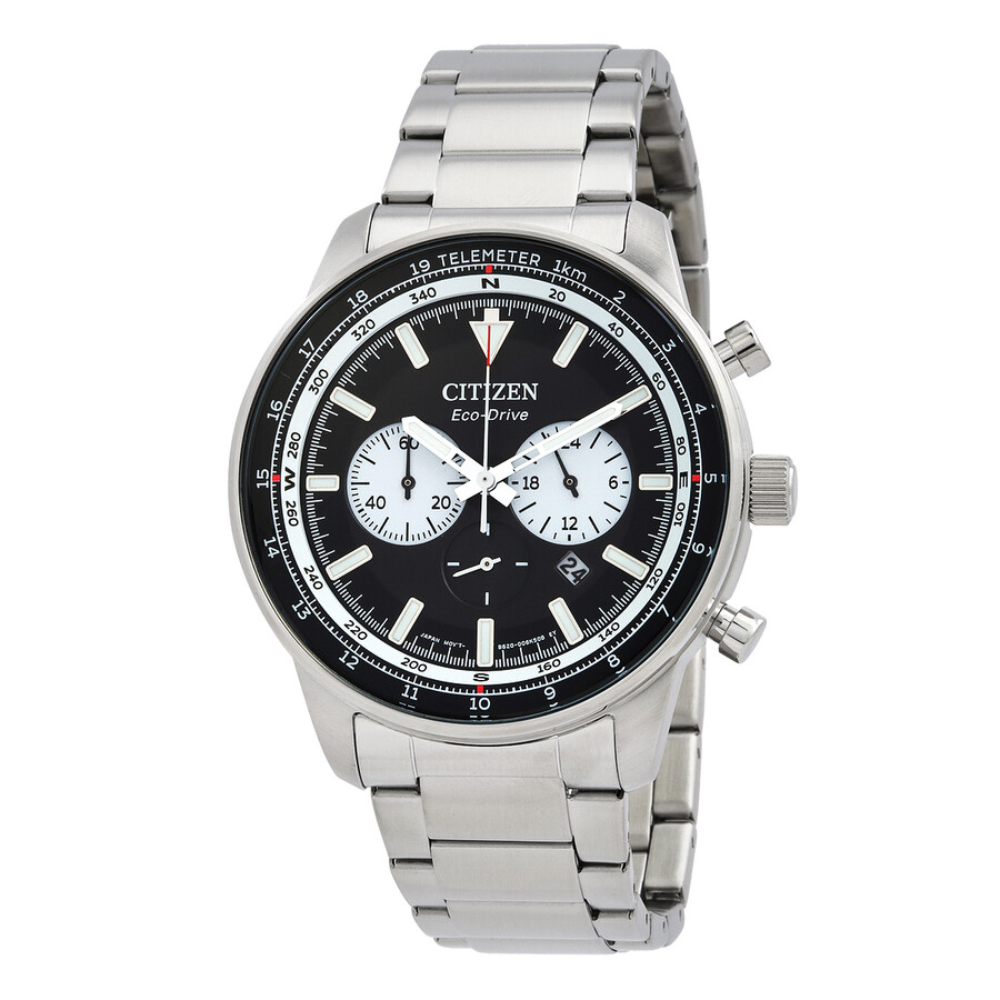 Citizen Chronograph Eco-Drive Black Dial Men's Watch CA4500-91E ...
