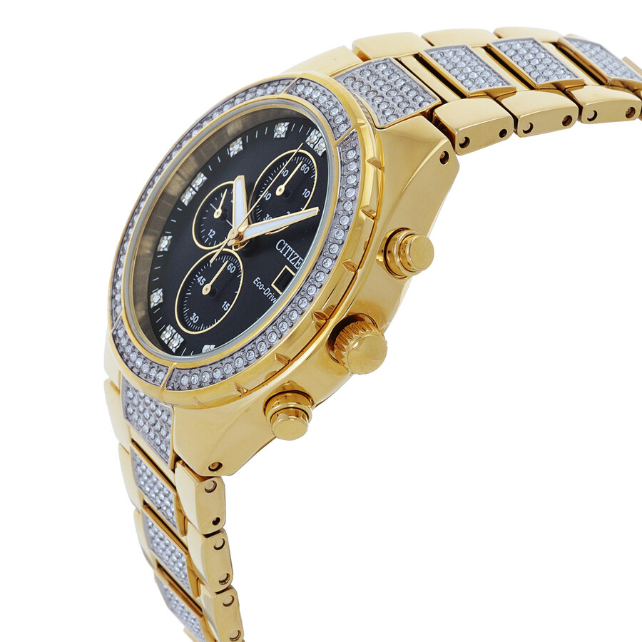 Citizen Chronograph Eco-Drive Crystal Black Dial Men's Watch CA0752-58E ...