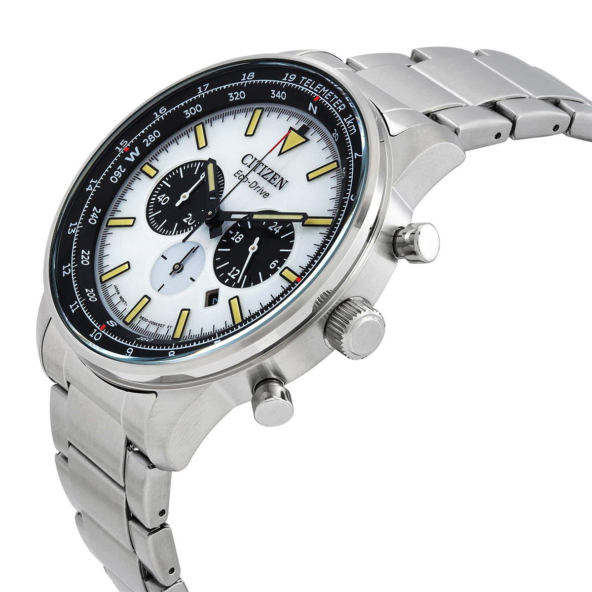 Citizen Chronograph Eco-Drive White Dial Men's Watch CA4500-91A ...