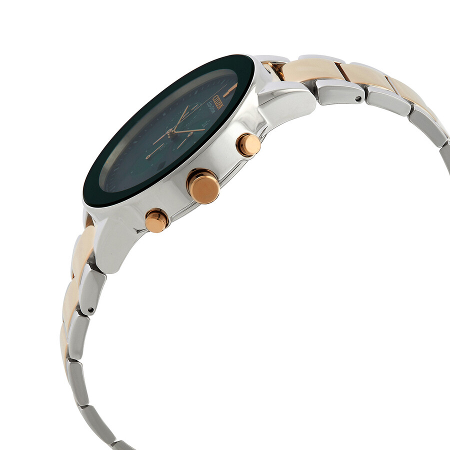 Citizen Chronograph GMT Eco-Drive Green Dial Men's Watch AT2244-84X - Watches - Jomashop