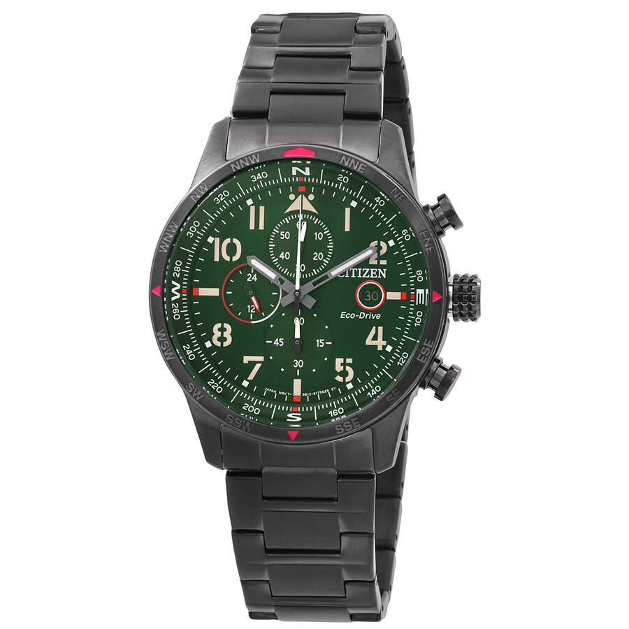 Citizen Chronograph Green Dial Men's Watch CA0797-84X 8018225033804 ...
