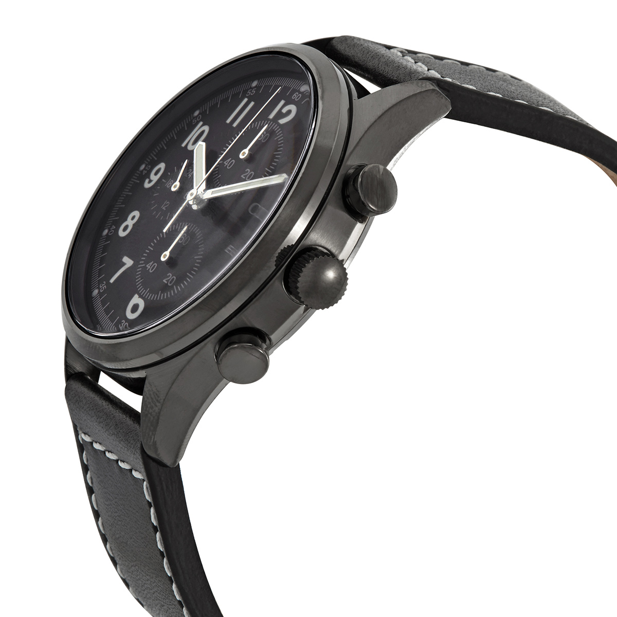 Citizen Eco-Drive Black Dial Black Leather Men's Watch CA0627-09H ...