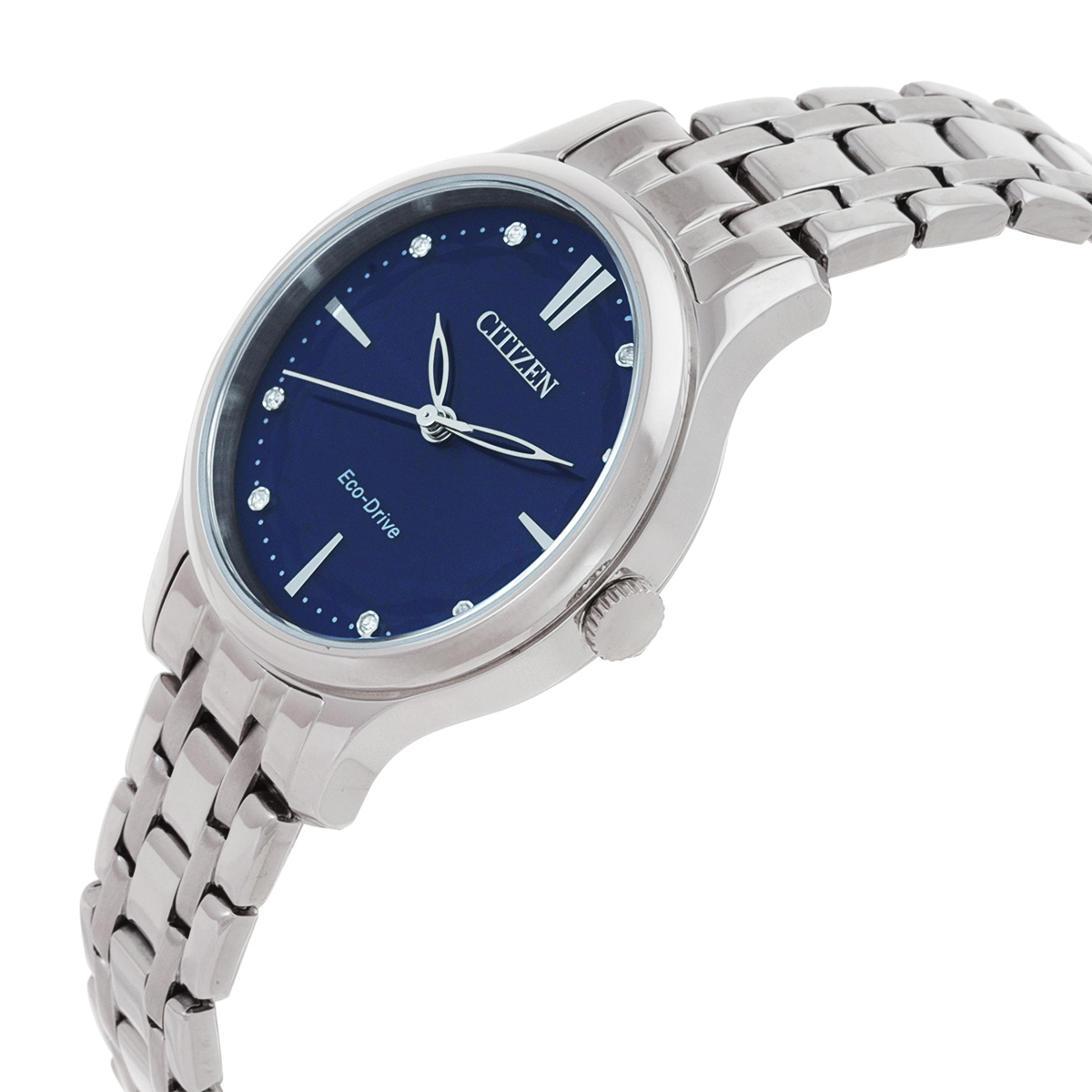Citizen Eco-Drive Crystal Blue Dial Ladies Watch EM0890-85L ...