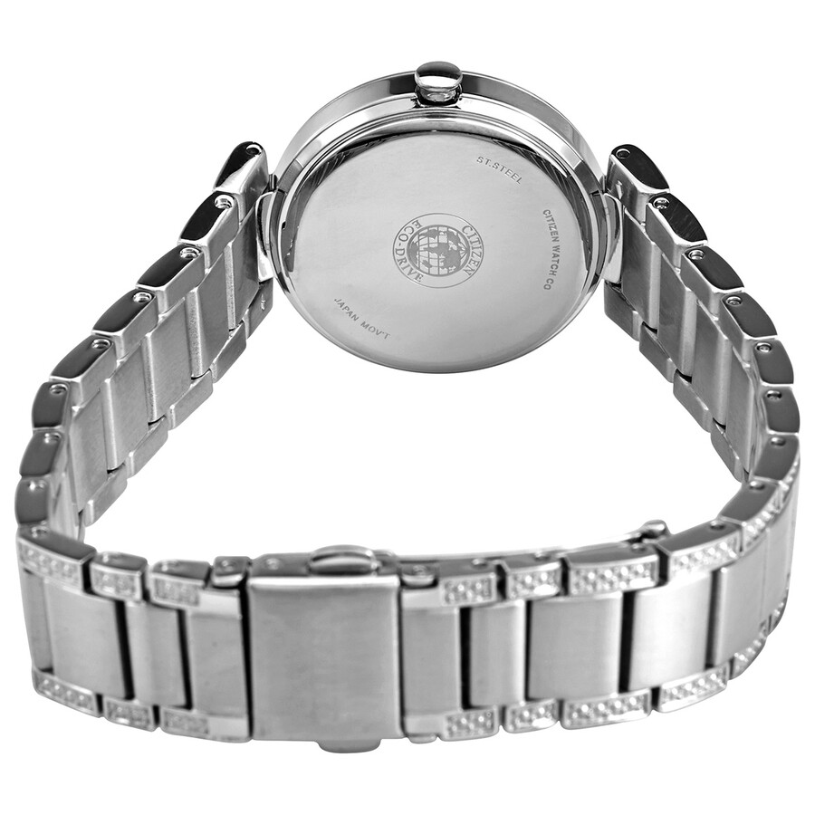 Citizen Eco-Drive Crystal Blue Mother of Pearl Dial Ladies Watch EM0840 ...