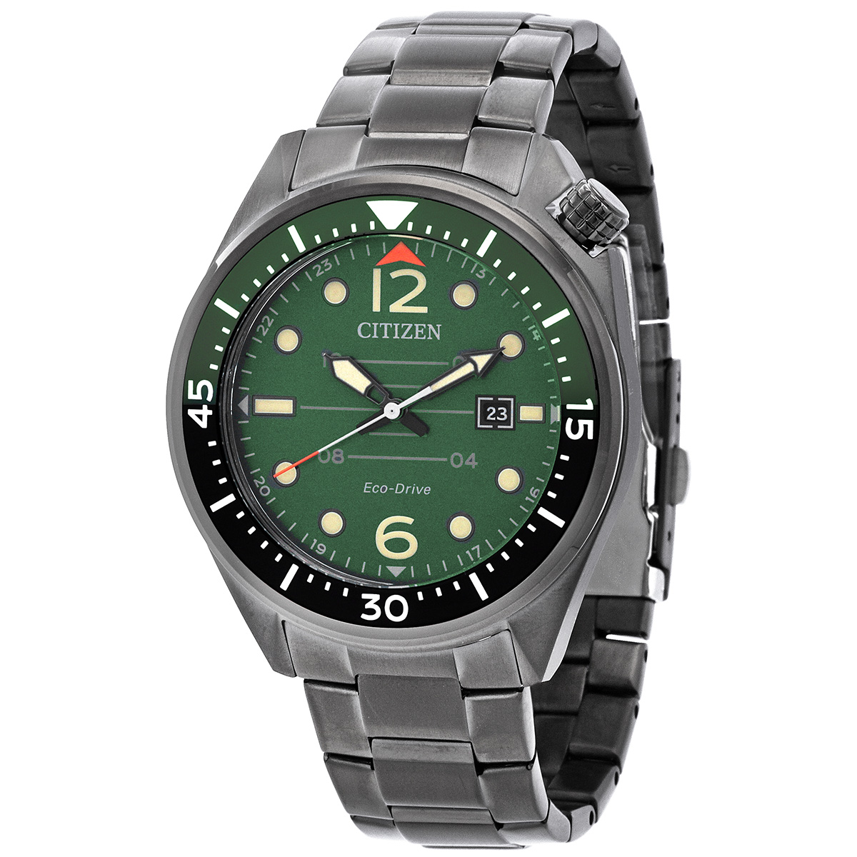 Citizen Eco-Drive Green Dial Men's Watch AW1717-81X 4974374334077 ...
