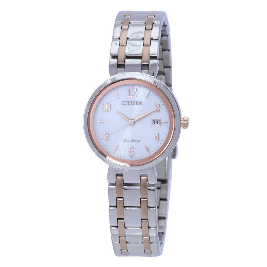 Citizen Eco-Drive Mother of Pearl Dial Two-Tone Ladies Watch EW2696-84A ...