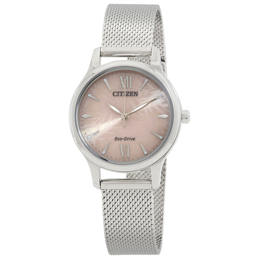Citizen Eco-Drive Pink Dial Ladies Watch EM0899-81X 4974374334183 ...