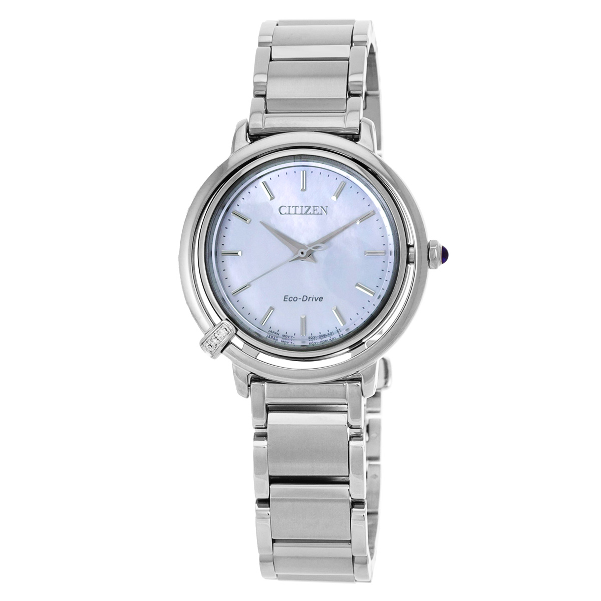 Citizen L Eco-Drive Mother of Pearl Dial Ladies Watch EM1090-60D ...
