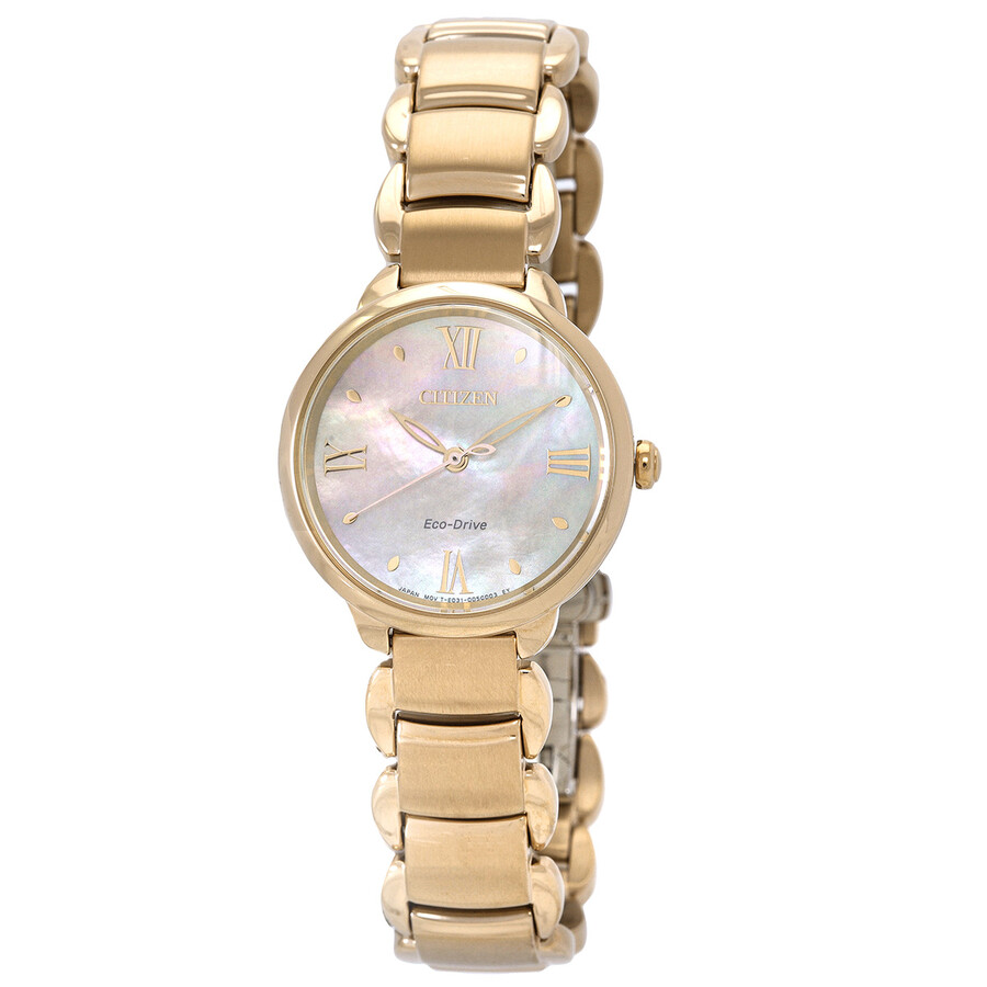 Citizen L Series Eco-Drive Mother of Pearl Dial Ladies Watch EM0929-81Y ...