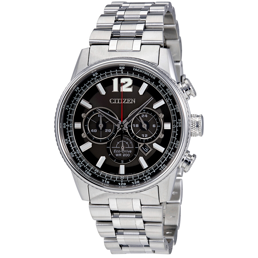Citizen Nighthawk Chronograph Black Dial Men's Watch CA4370-52E ...