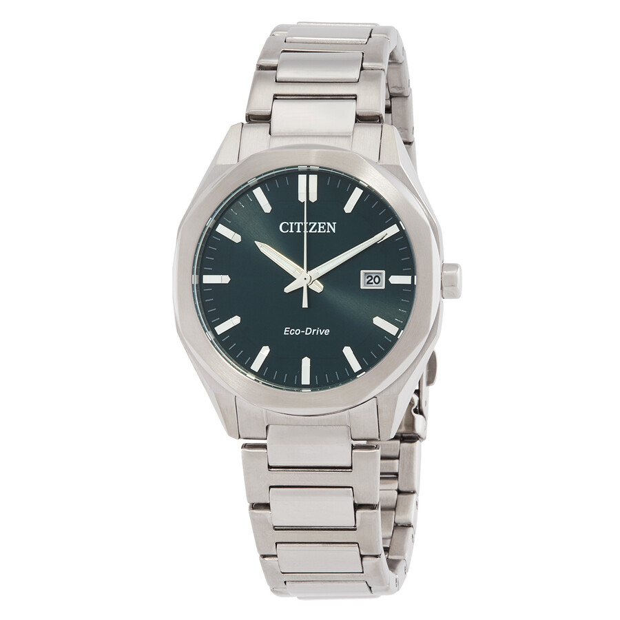 Citizen Octangle Eco-Drive Green Dial Unisex Watch BM7620-83X ...